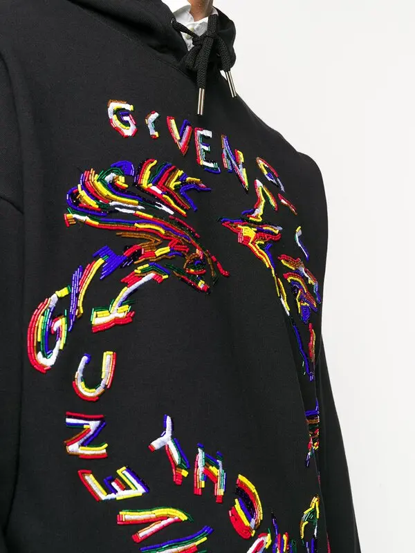 Givenchy Beaded-logo Hoodie