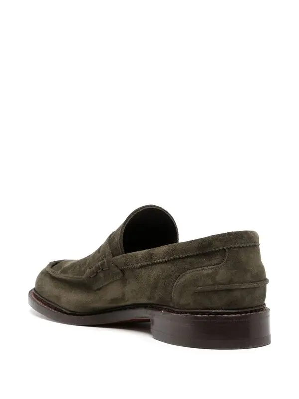 TRICKER'S Adam Suede Penny Loafers - Green
