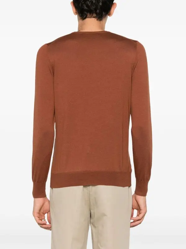 Tagliatore Crew-neck Jumper - Brown