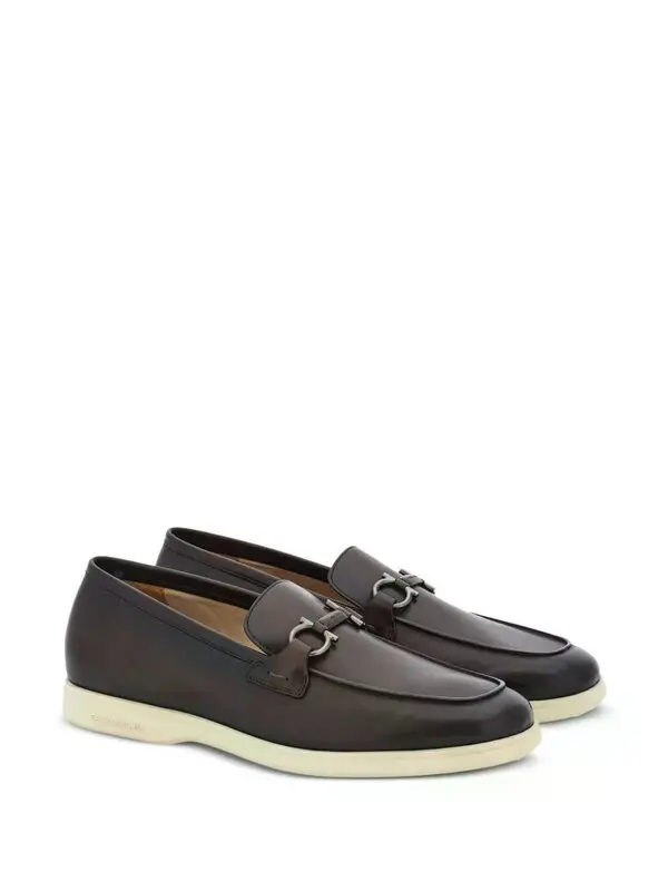 FERRAGAMO Gancini Leather Loafers