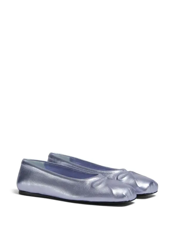 Marni Metallic Ballerina Shoes - Blue