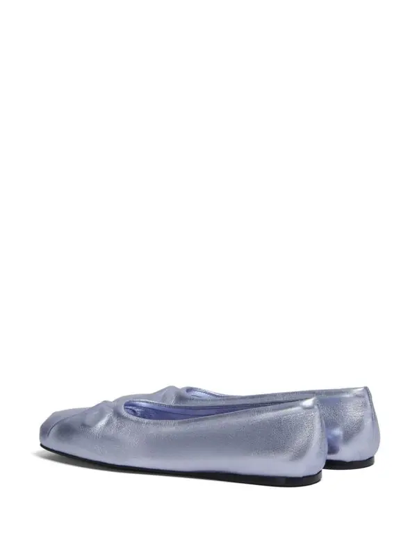 Marni Metallic Ballerina Shoes - Blue
