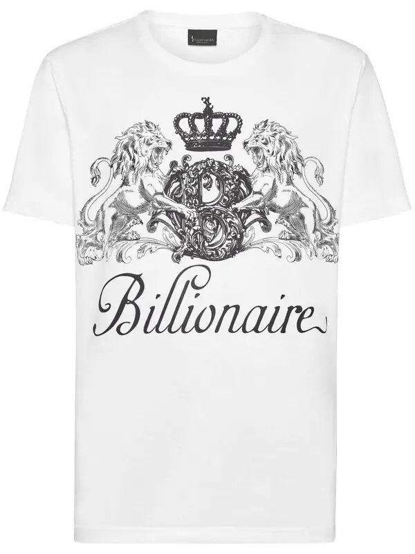 BILLIONAIRE Logo-print Cotton T-shirt - White