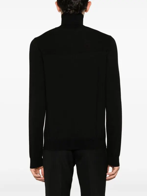 JIL SANDER Virgin Wool Fine-knit Jumper - Black