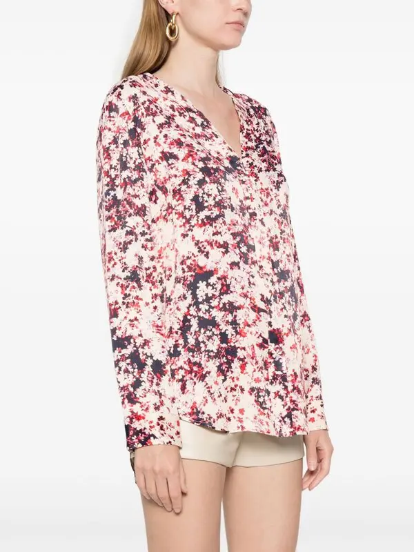 BOSS Floral-print Satin Shirt