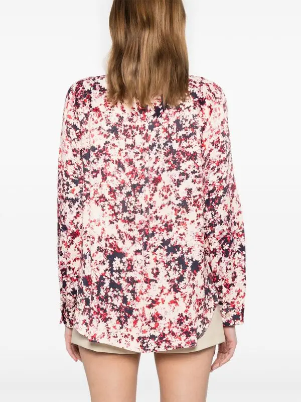 BOSS Floral-print Satin Shirt