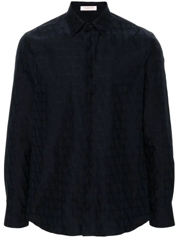 Valentino Garavani Toile Iconographe Jacquard Shirt - Blue