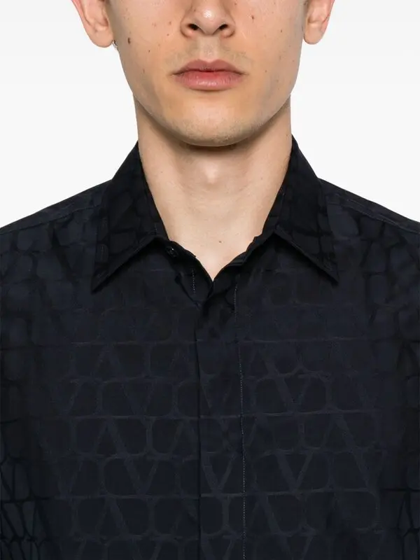 Valentino Garavani Toile Iconographe Jacquard Shirt - Blue