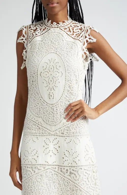 ulla johnson white embroidered sleeveless midi dress Ulla Johnson Gaea Midi Dress main image 1