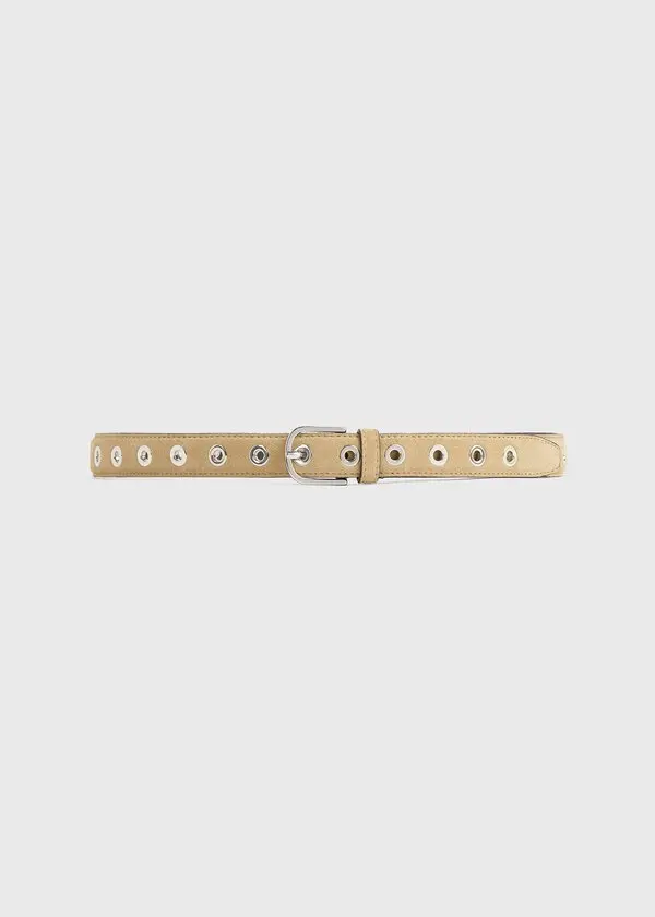 TOTEME Eyelet Leather Belt - Caramel