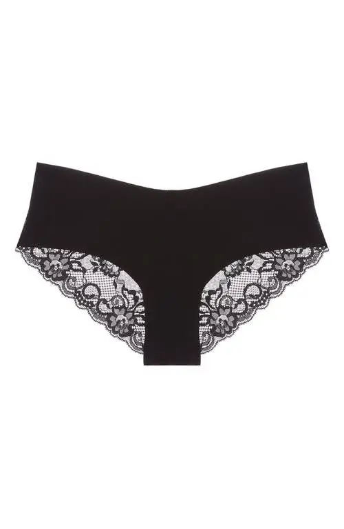 JOURNELLE Estelle 3-pack Cotton Jersey & Lace Hipster Briefs - Black
