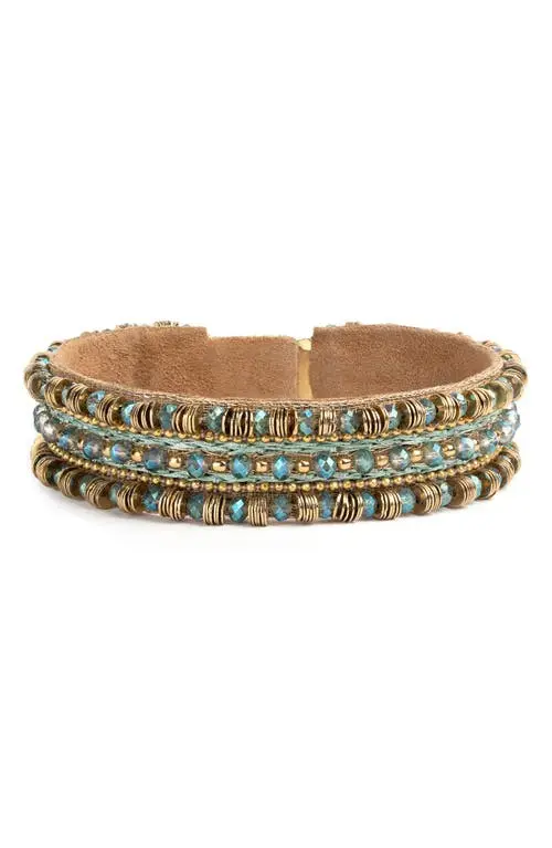Deepa Gurnani Milani Cuff Bracelet - Teal