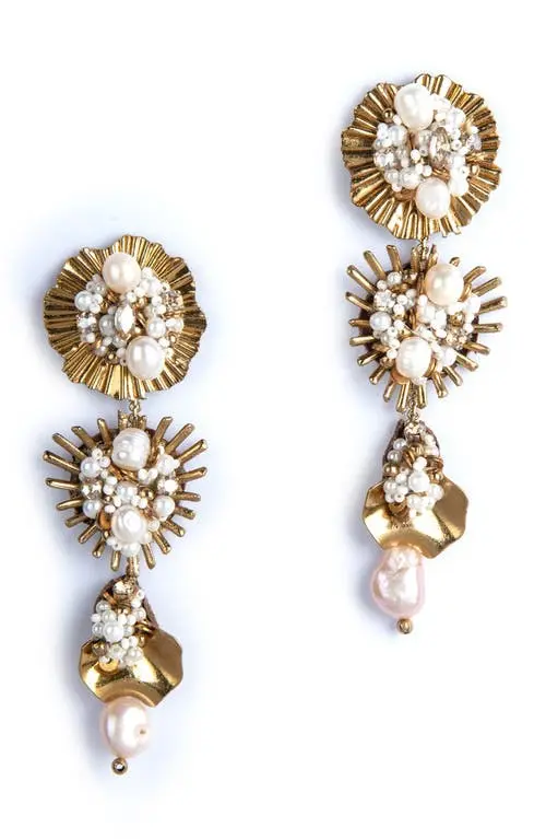 Deepa Gurnani Carissa Drop Earrings - Gold