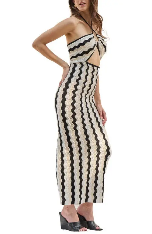 CAPITTANA Poppy Cutout Halter Cover-up Dress