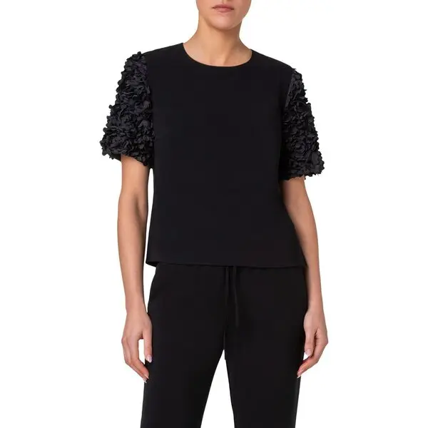 Akris 3d Petal Sleeve Top
