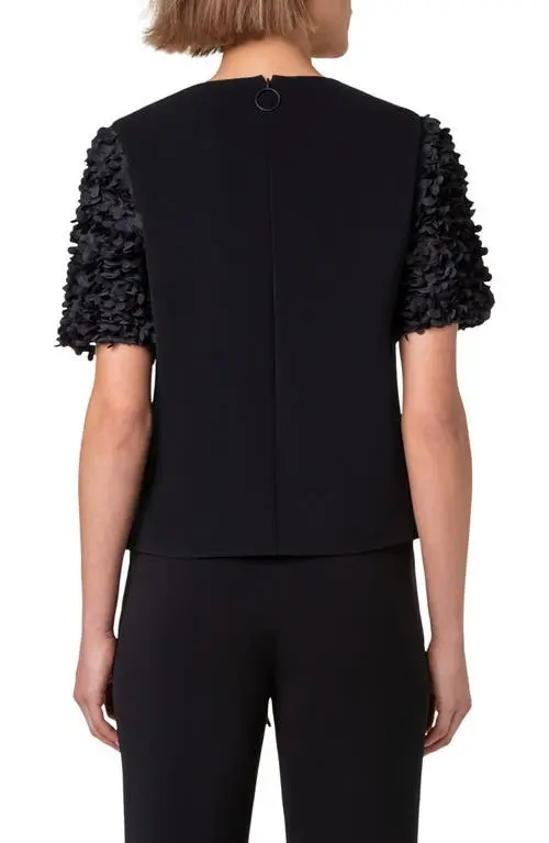 Akris 3d Petal Sleeve Top