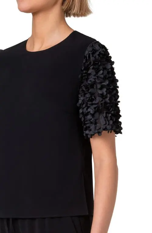 Akris 3d Petal Sleeve Top