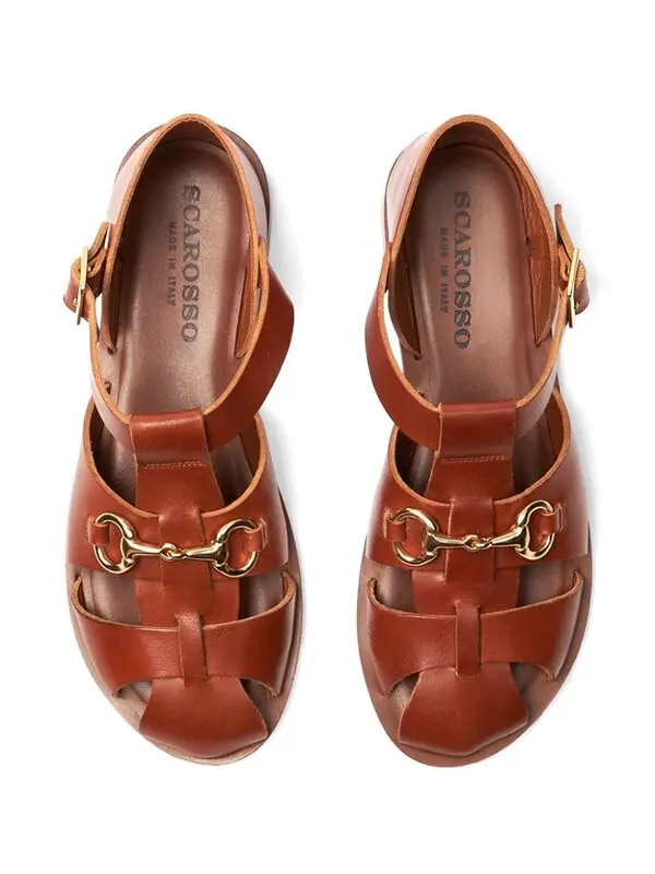 SCAROSSO Helene Leather Sandals