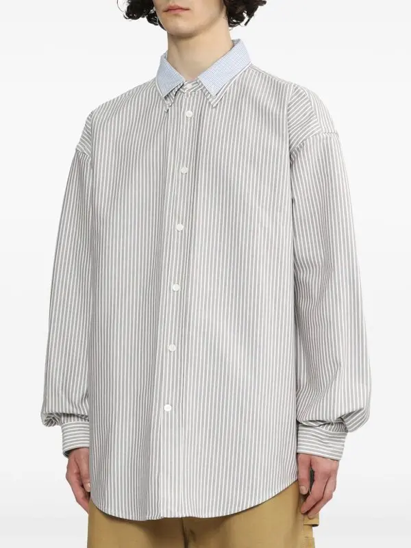 HED MAYNER Striped Cotton Shirt