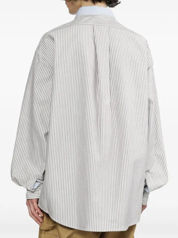 HED MAYNER Striped Cotton Shirt