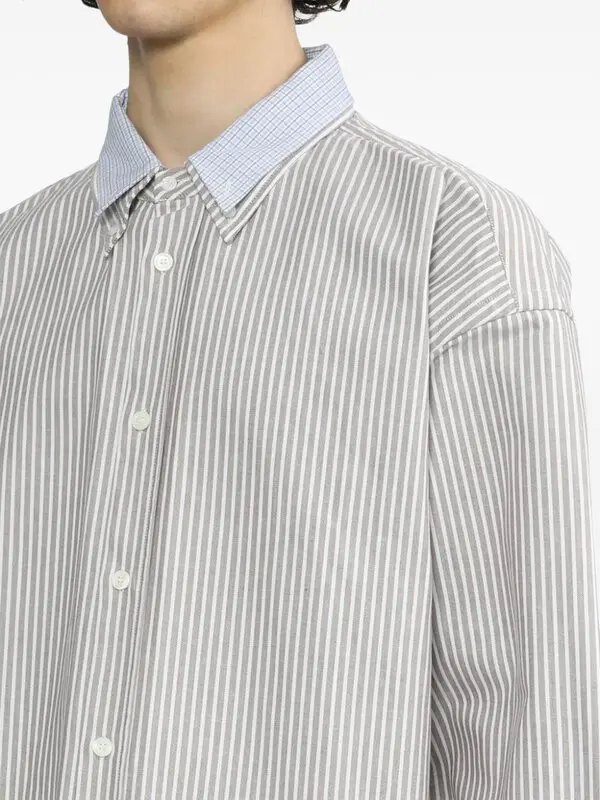 HED MAYNER Striped Cotton Shirt
