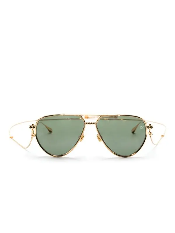 VALENTINO GARAVANI EYEWEAR Rockstud Pilot Sunglasses - Gold