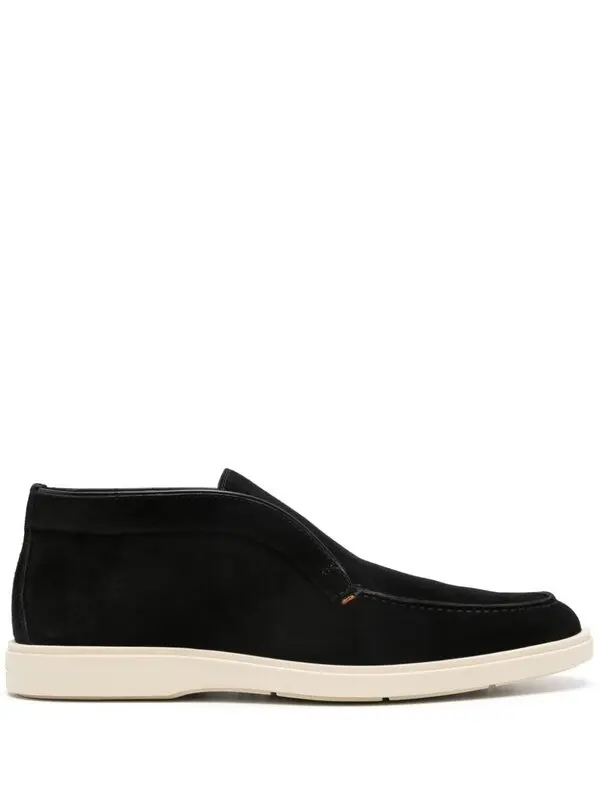 Santoni Suede Slip-on Boots