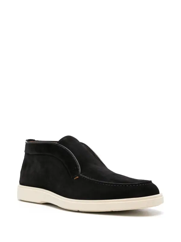 Santoni Suede Slip-on Boots