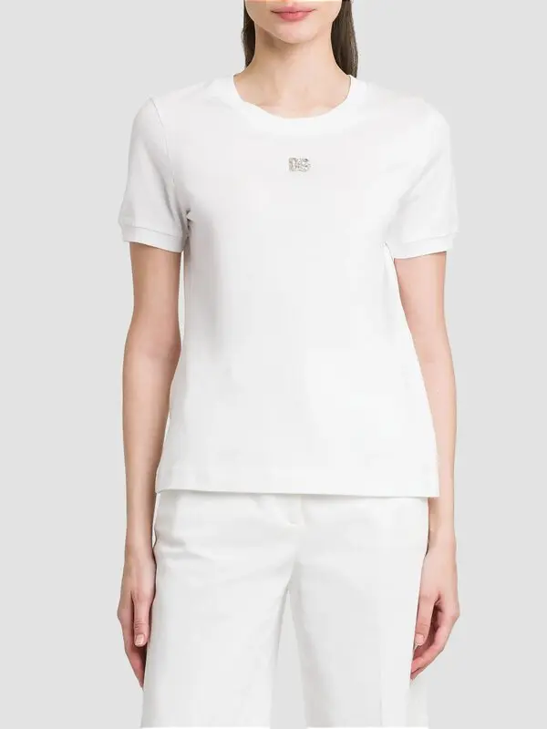 Dolce & Gabbana Embellished Dg Logo T-shirt