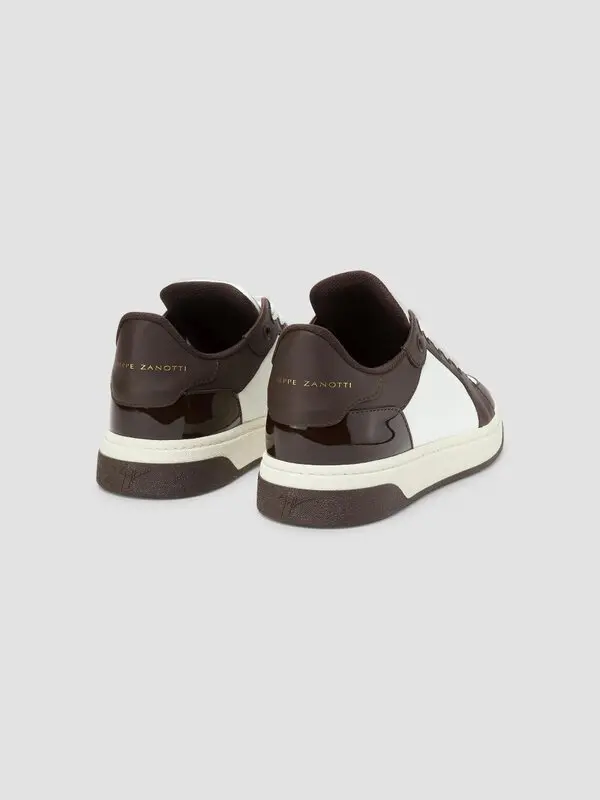GIUSEPPE ZANOTTI Colorblocked Leather Low-top Sneakers