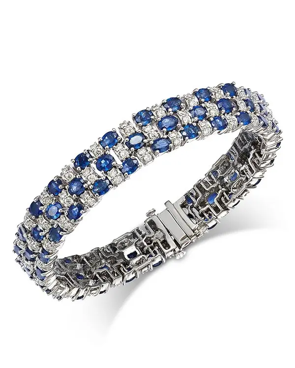 Bloomingdale'S Sapphire And Diamond Bracelet - Blue/white
