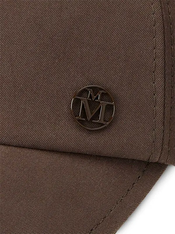MAISON MICHEL Appliqué Logo Baseball Cap - Brown