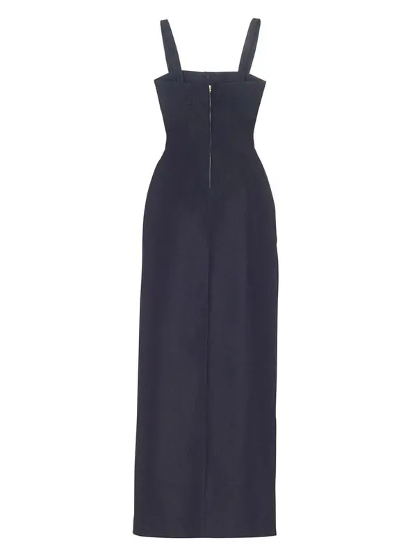 Adam Lippes Camille Denim Midi Dress In Blue - 50% Off | Editorialist