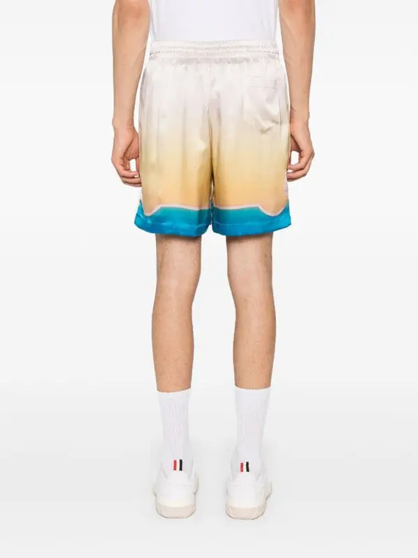 Casablanca L'arc Coloré Silk Shorts - Yellow