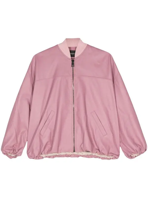 Simonette Ravizza Leather Bomber Jacket