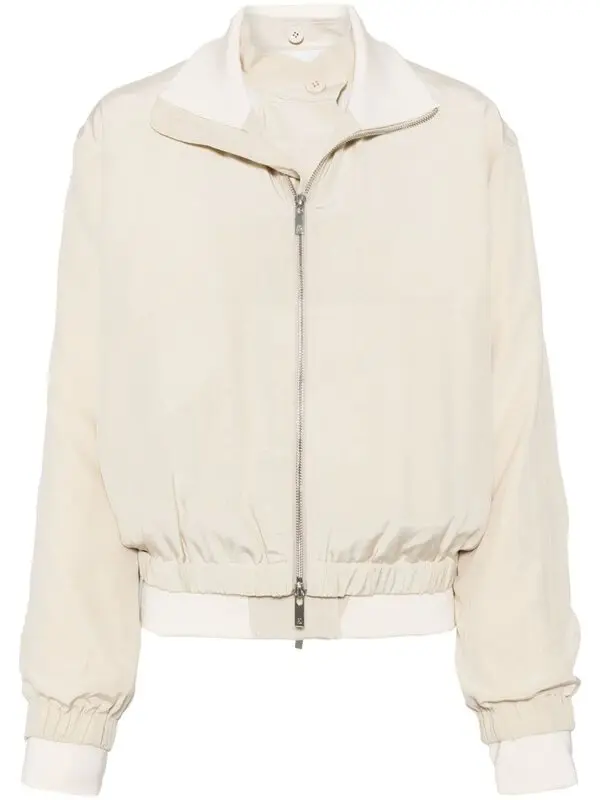Helmut Lang Panelled Reversible Bomber Jacket - Brown
