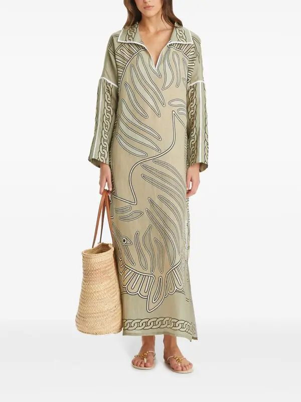 tory burch boho dress Abstract-Pattern Linen Kaftan - Neutrals while the abstract Colour: HOT PINK Albinoni Suede Double Monk AU Size:18