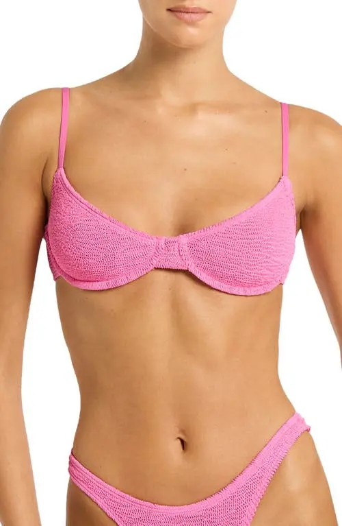 Bond Eye Gracie Balconette Bikini Top - Candy Pink Recycled