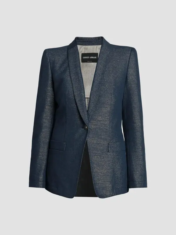 Giorgio Armani Metallic Denim Blazer