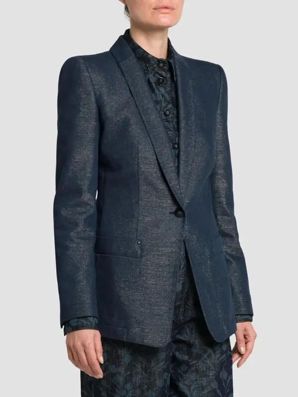 Giorgio Armani Metallic Denim Blazer