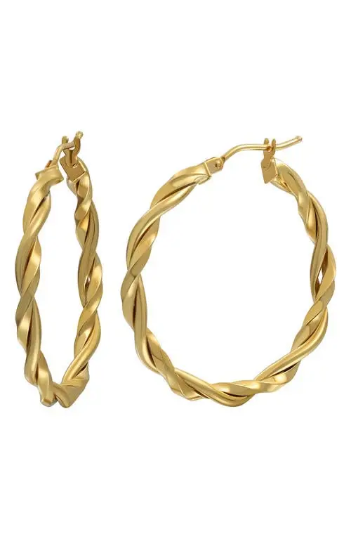 Bony Levy 14k Gold Twisted Hoop Earrings - 14k Yellow Gold