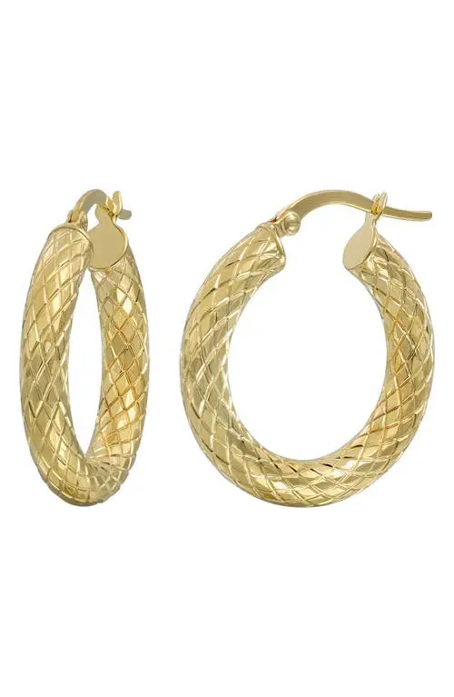 Bony Levy 14k Gold Diamond-cut Hoop Earrings - 14k Yellow Gold