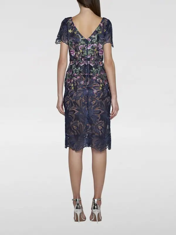 navy blue dress for baby girl Vivarium Vines Lace Guipure A-line Midi Dress main image 0