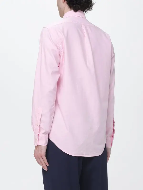 Polo Ralph Lauren Cotton Shirt With Button-down Collar And Logo - Pink