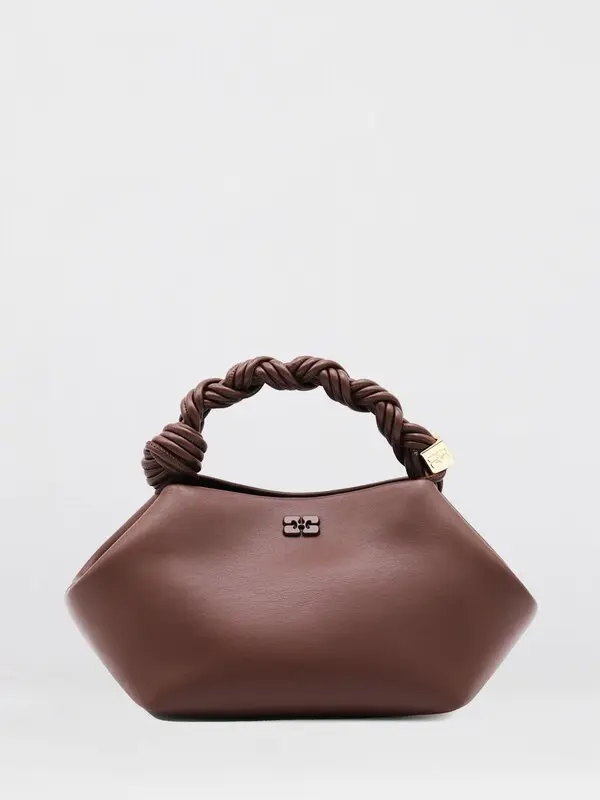 GANNI Twisted Handle Handbag - Brown