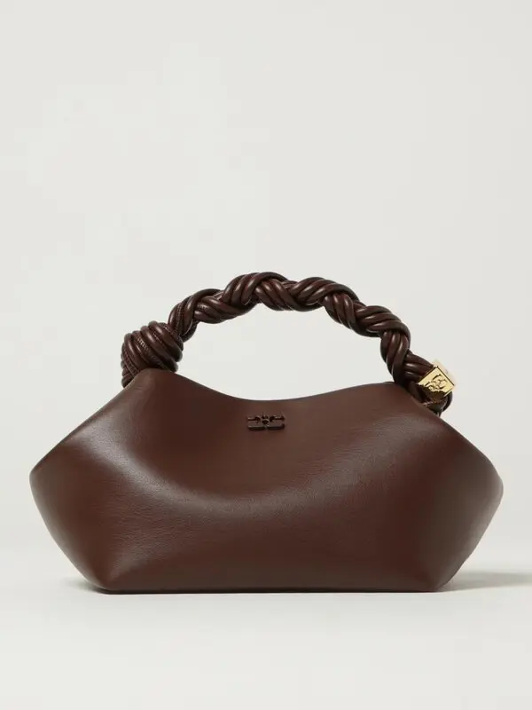 GANNI Recycled Leather Handbag - Brown