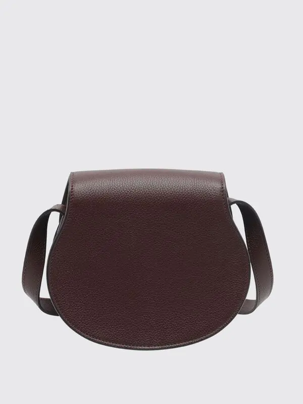 Chloé Marcie Mini Grained Calfskin Crossbody Bag - Coffee