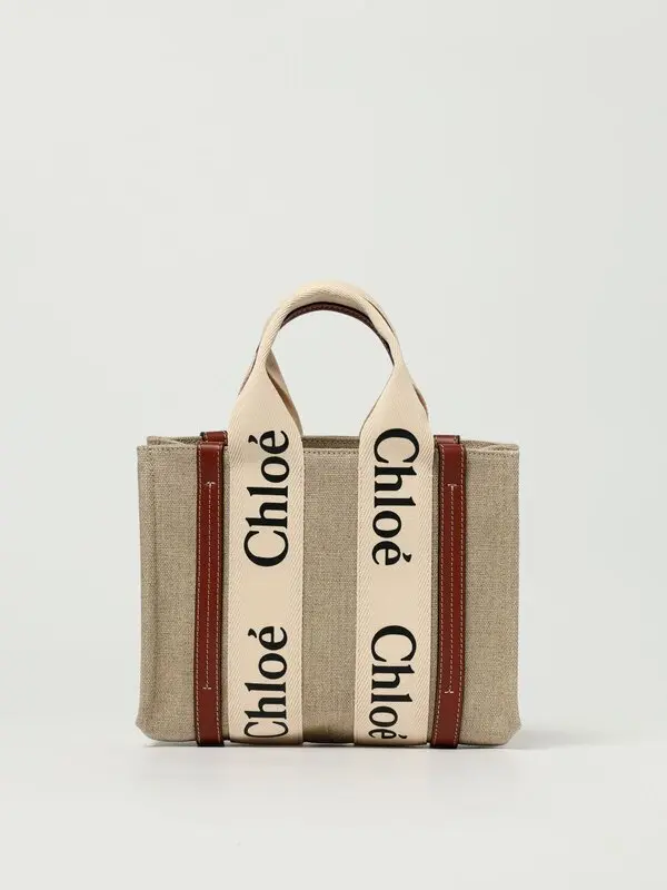 Chloé Canvas Tote Bag - Brown