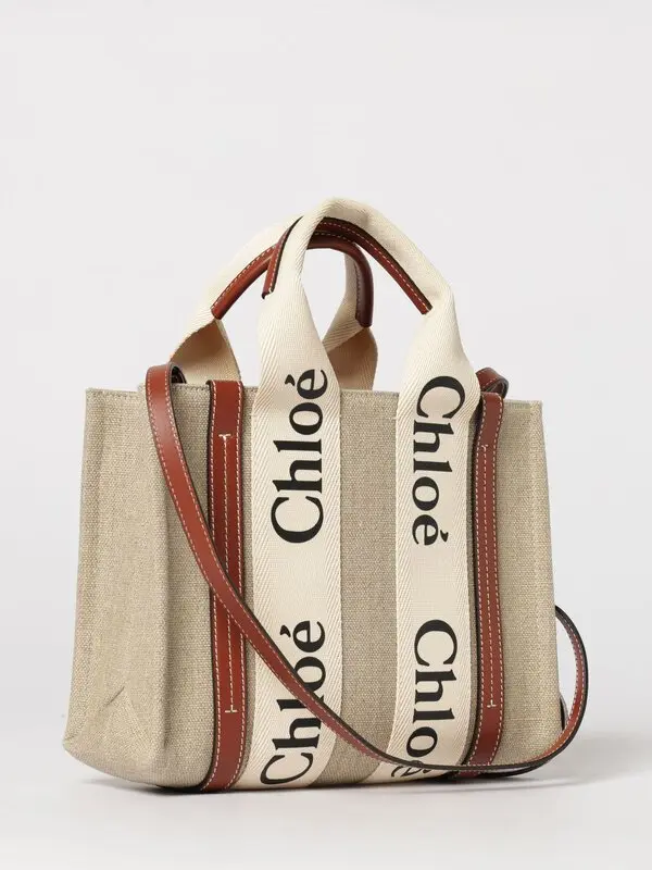 Chloé Canvas Tote Bag - Brown