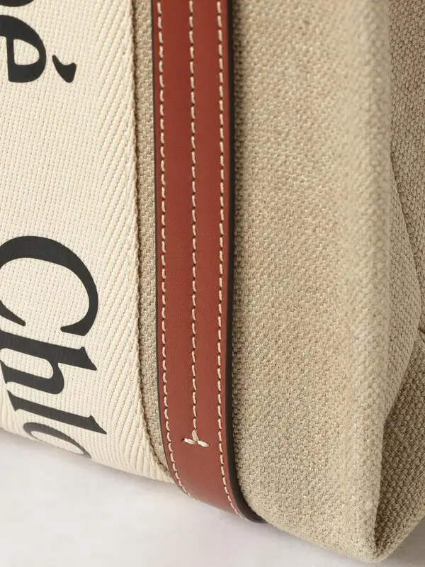 Chloé Canvas Tote Bag - Brown
